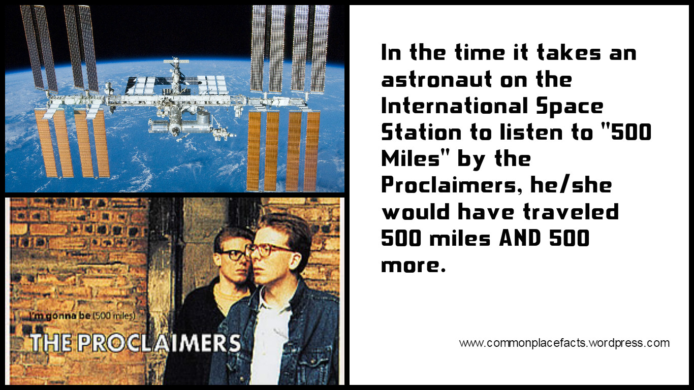 500 Miles and 500 More… No Sweat for an Astronaut – Commonplace Fun Facts