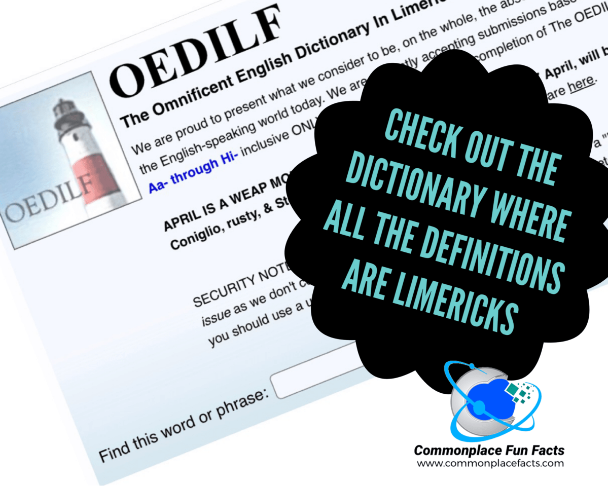 The Omnificent English Dictionary In Limerick Form – Commonplace Fun Facts