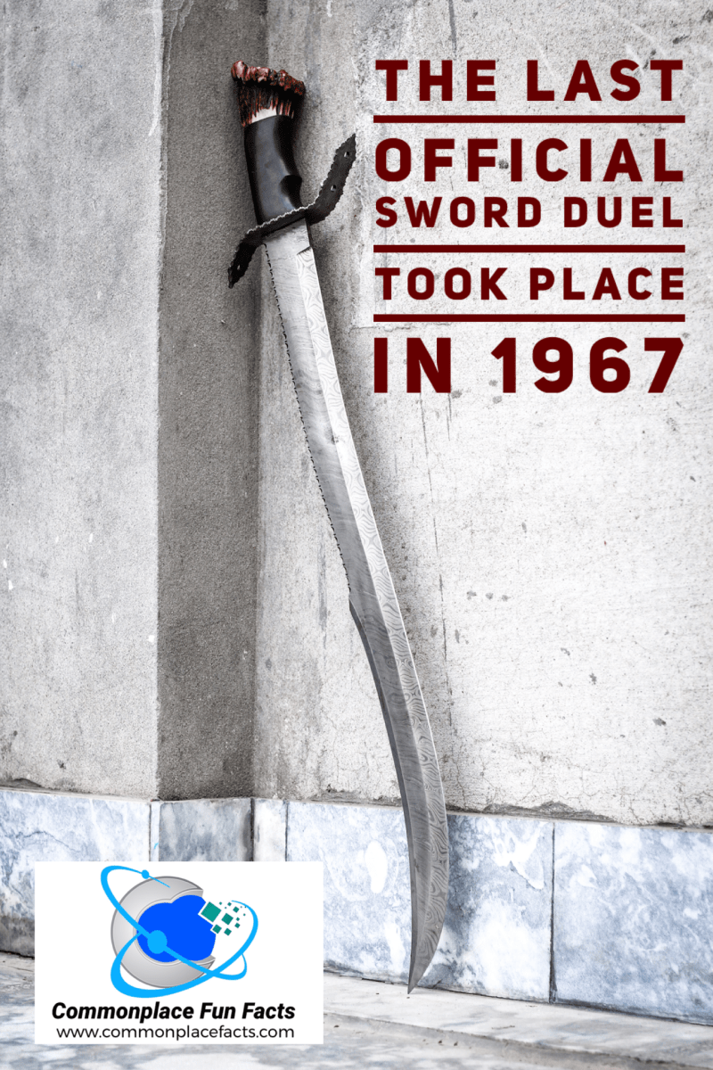 The Last Sword Duel in France Took Place in 1967 – Commonplace Fun Facts